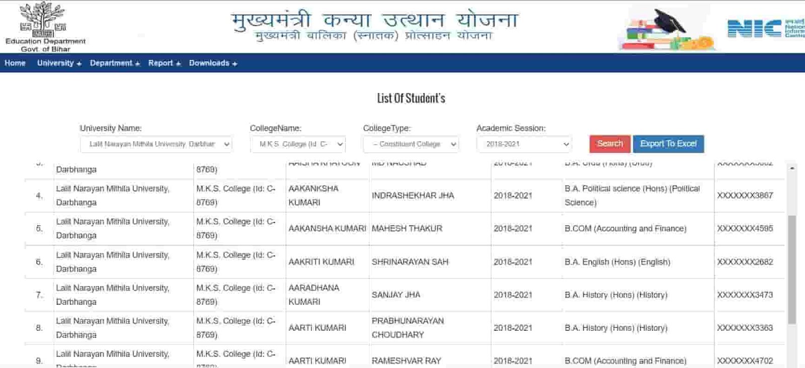 Mukhyamantri Kanya Utthan Yojana 2022