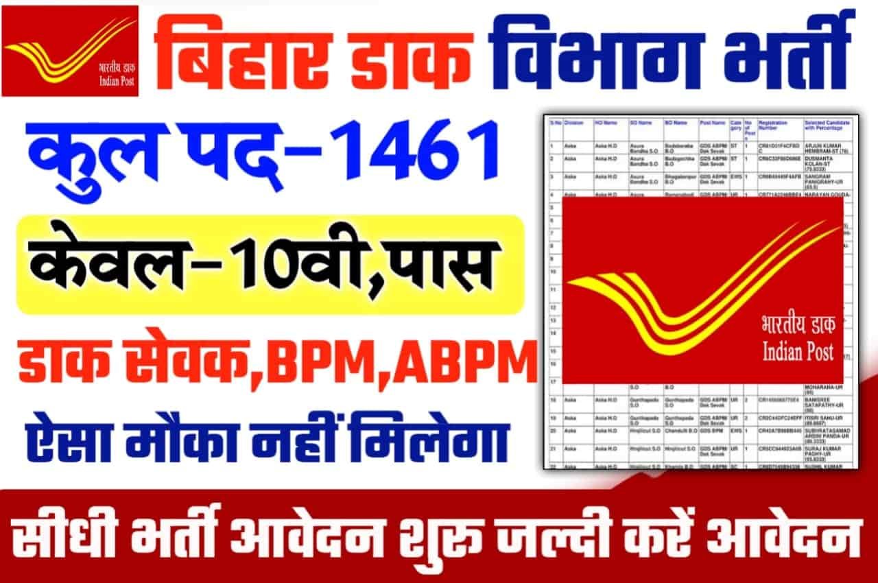 Bihar Post Office GDS Recruitment 2023