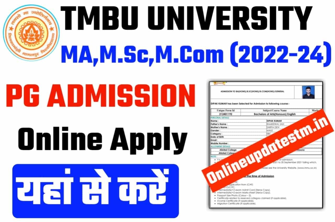 Tmbu Pg Admission 2023