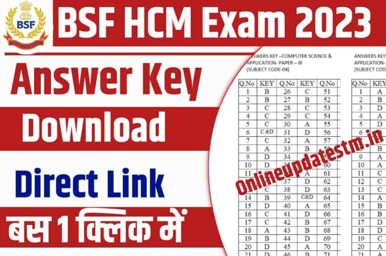 BSF HCM ANSWER KEY 2023