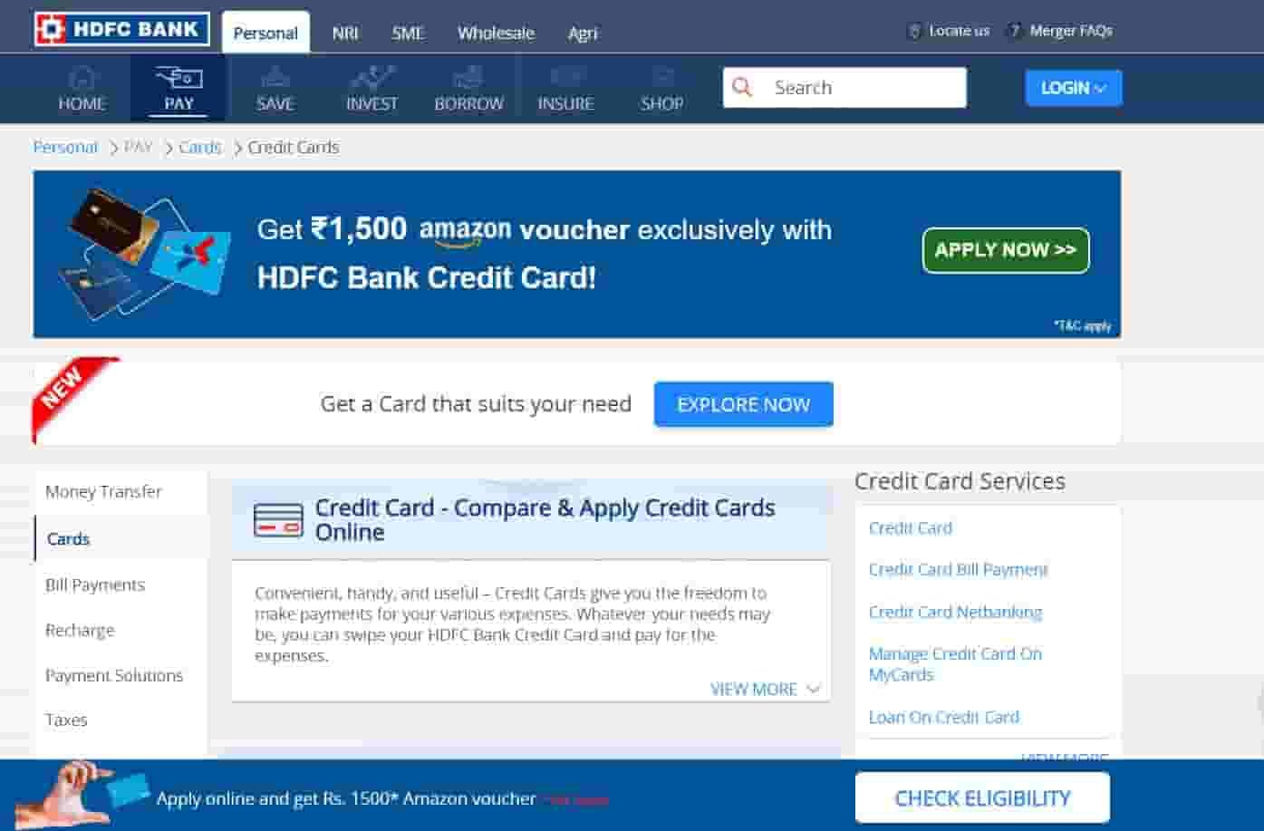 HDFC Bank Credit Card Apply Online