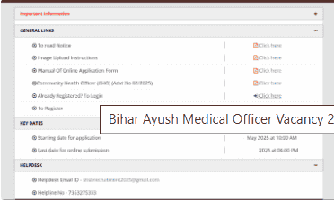 Bihar Ayush Medical Officer Vacancy 2025 Online Apply for 2619 Posts ...